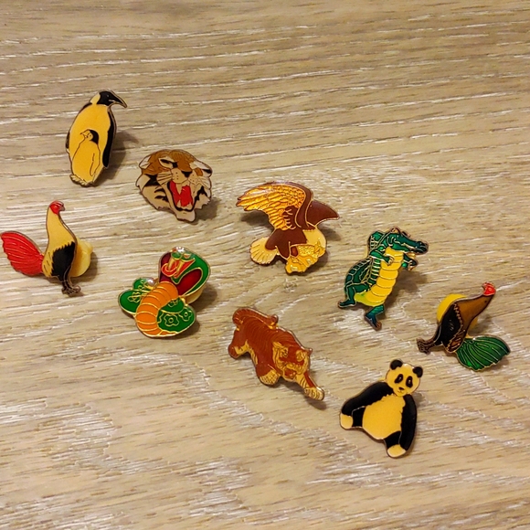 None | Accessories | Vintage Lot Of 9 Various Animal Lapel Pins Tiger ...